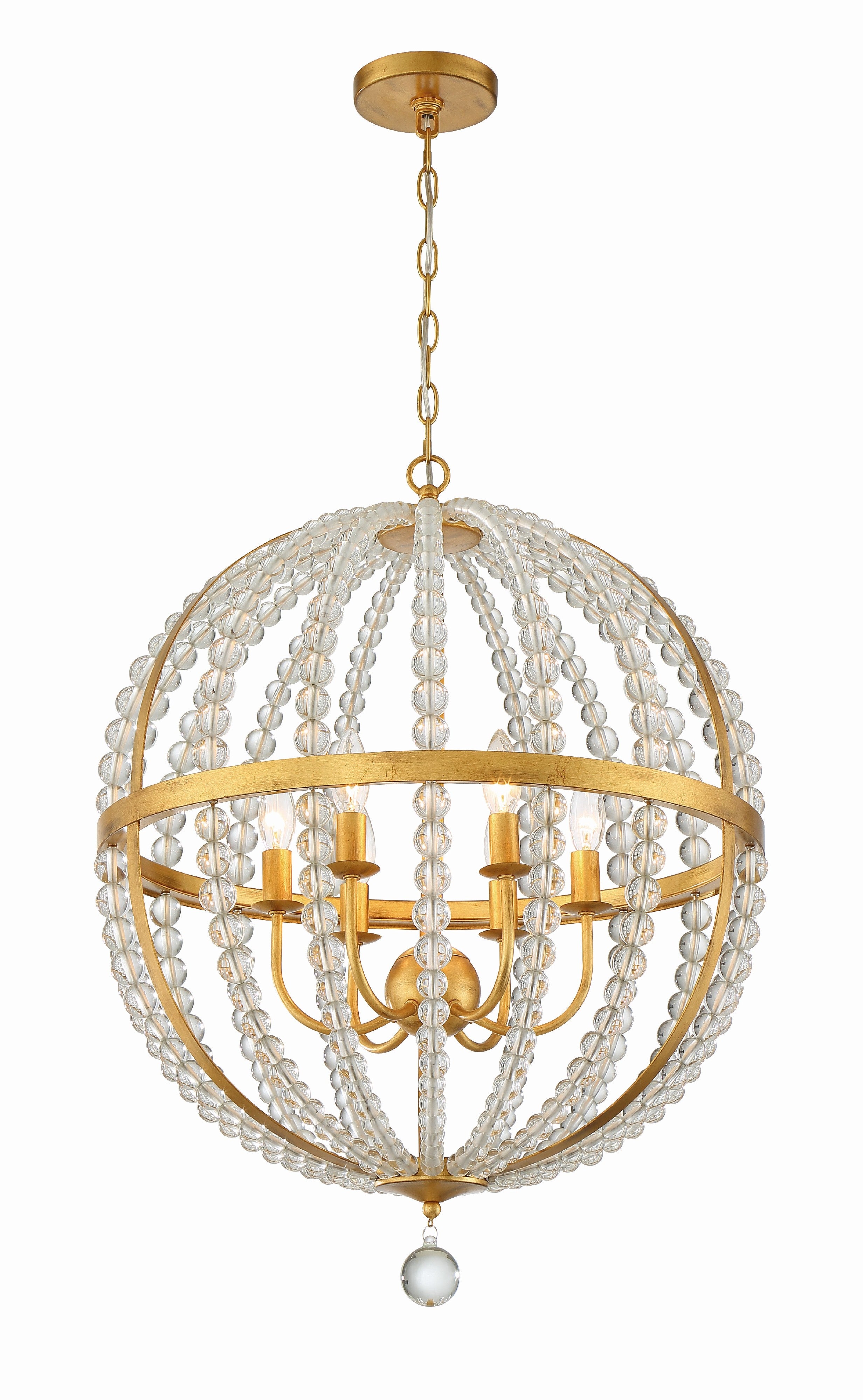 Crystorama Roxy 6 Light Antique Gold Chandelier – LuxuryLighting.com